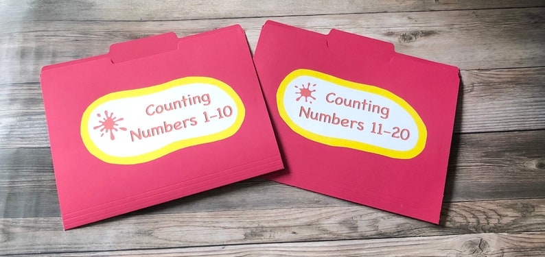 Counting File Folder Games, Numbers to 20 - Set of 2 Paint Splat - Etsy