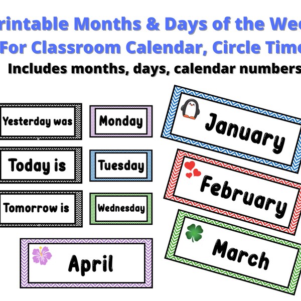 Chevron Calendar - Etsy