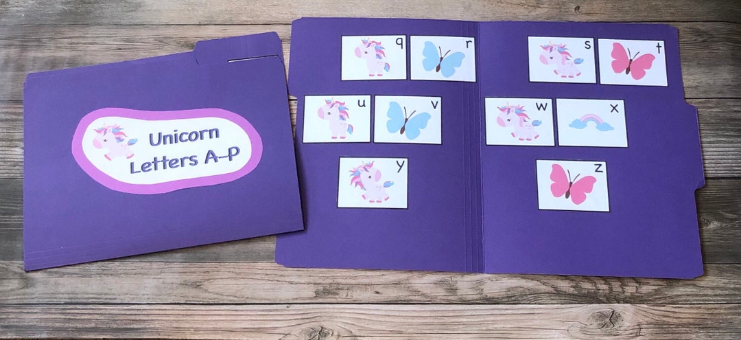 Alphabet File Folder Games, Match Upper and Lower Case Letters ...