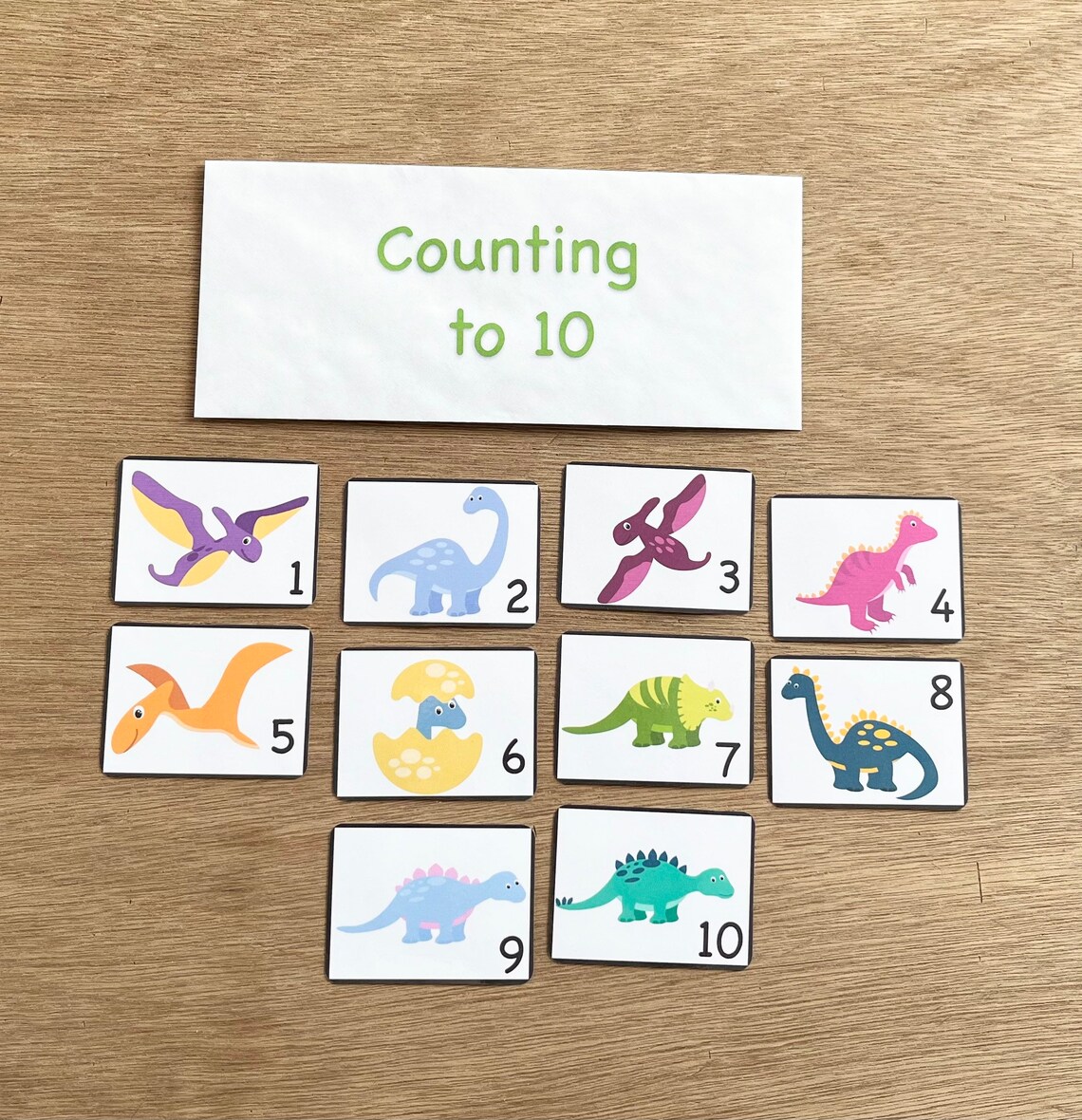 Counting File Folder Game - Count to 10 - Dinosaurs - Etsy
