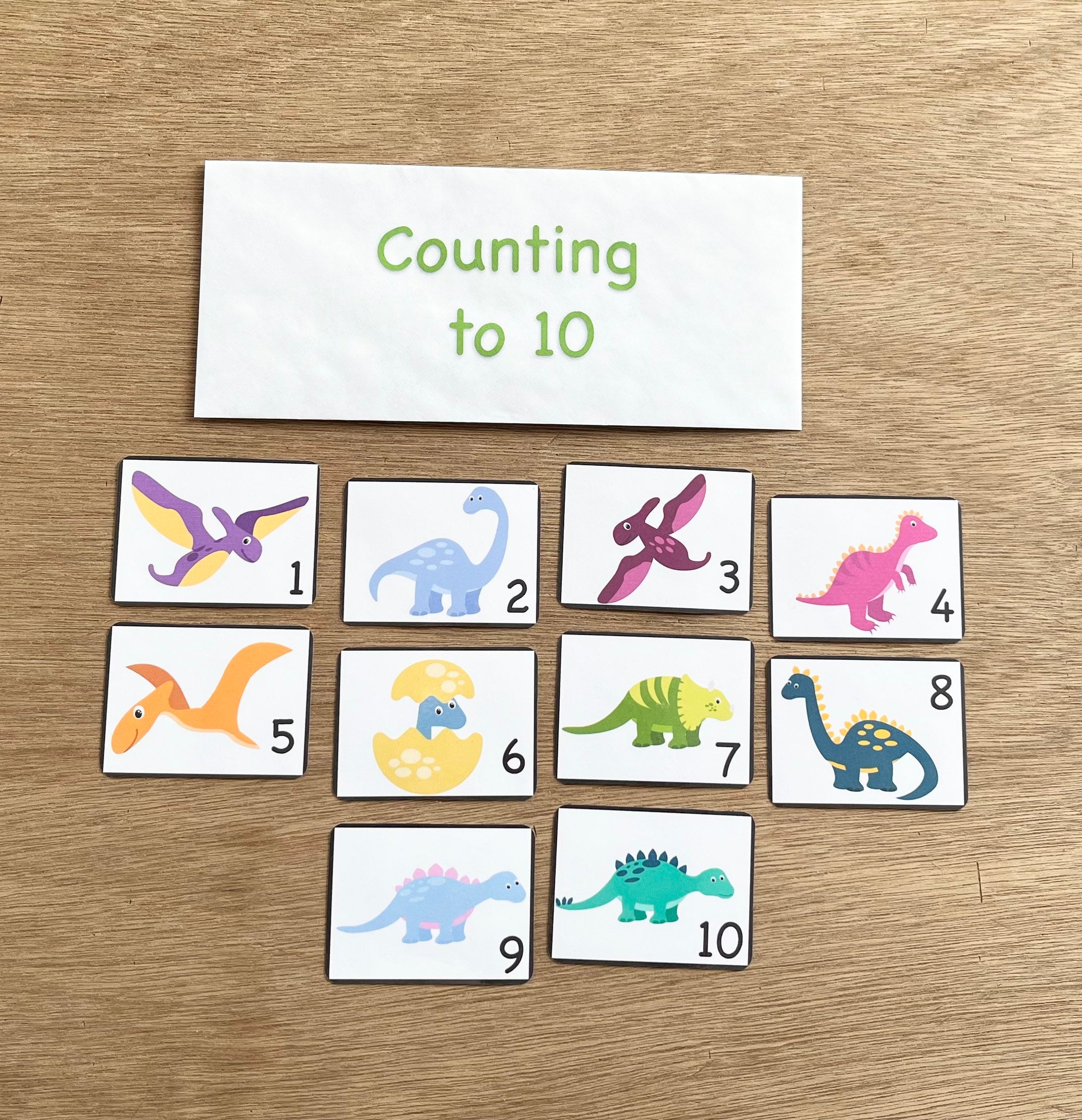 Counting File Folder Game - Count to 10 - Dinosaurs - Etsy