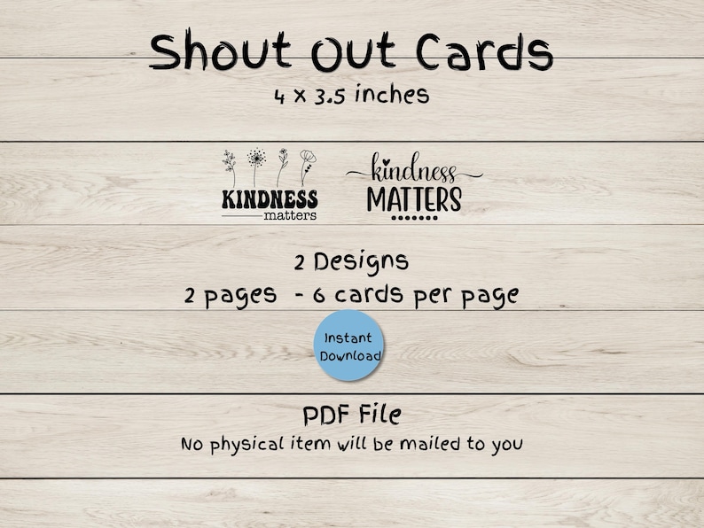 Kindness Matters Shout Out Cards - Staff Compliment Notes - Etsy