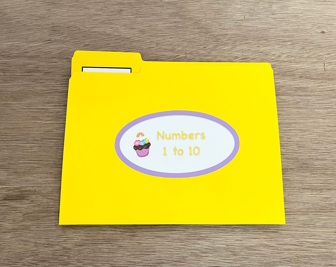 Numbers to 10 File Folder Game Cupcakes Matching Numbers - Etsy