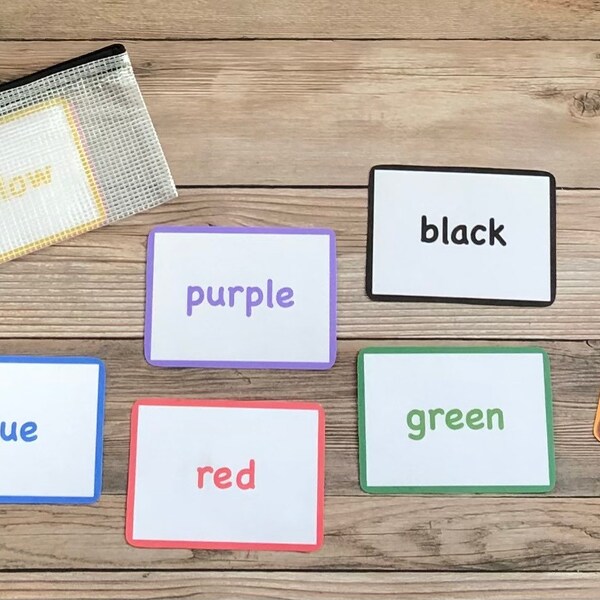 Colors Flash Cards - Etsy