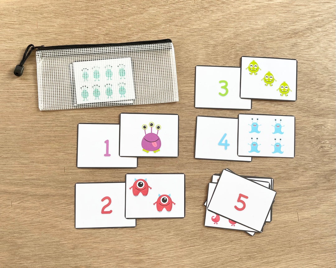 Counting Flash Cards - Silly Monsters - Numbers 1 to 10 - Laminated ...
