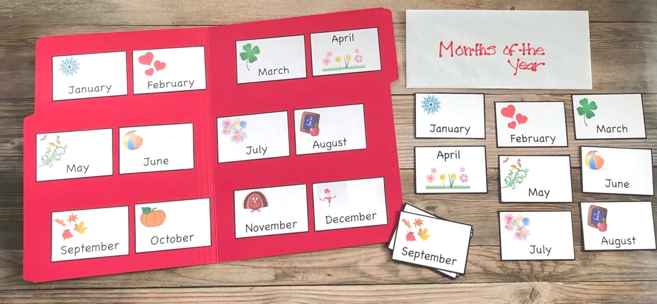 Weather - Days of the Week and Months File Folder Games- Set of 3 - Etsy