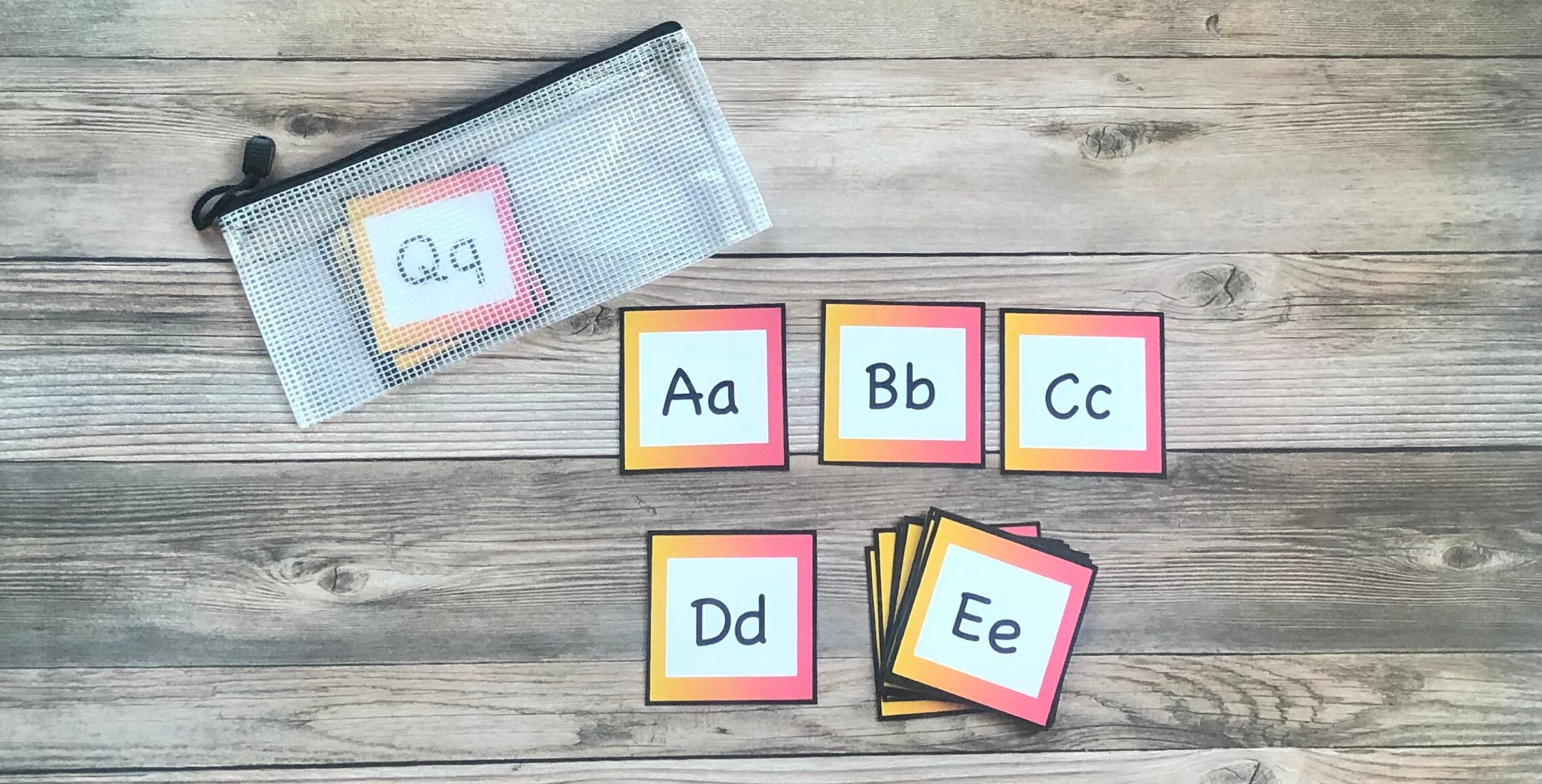 Alphabet Flash Cards 3x3 Inch Size Laminated Comes With Zip | Etsy