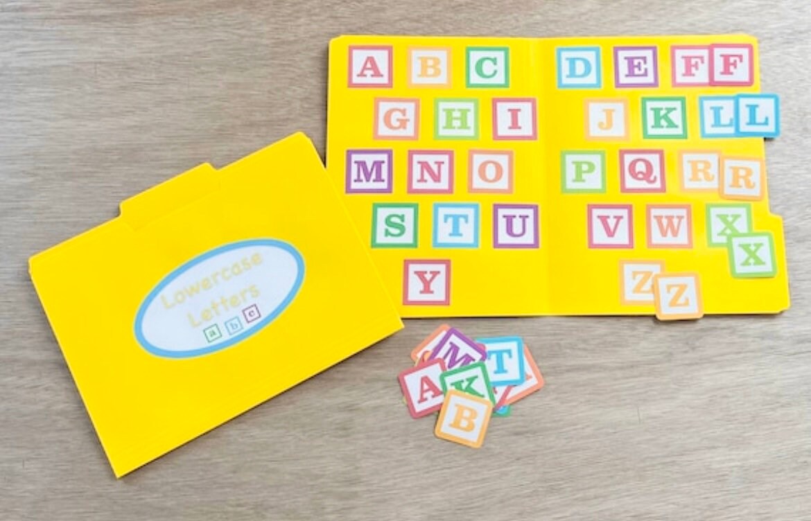 Alphabet File Folder Games, Matching Letters - Letter Recognition -set ...