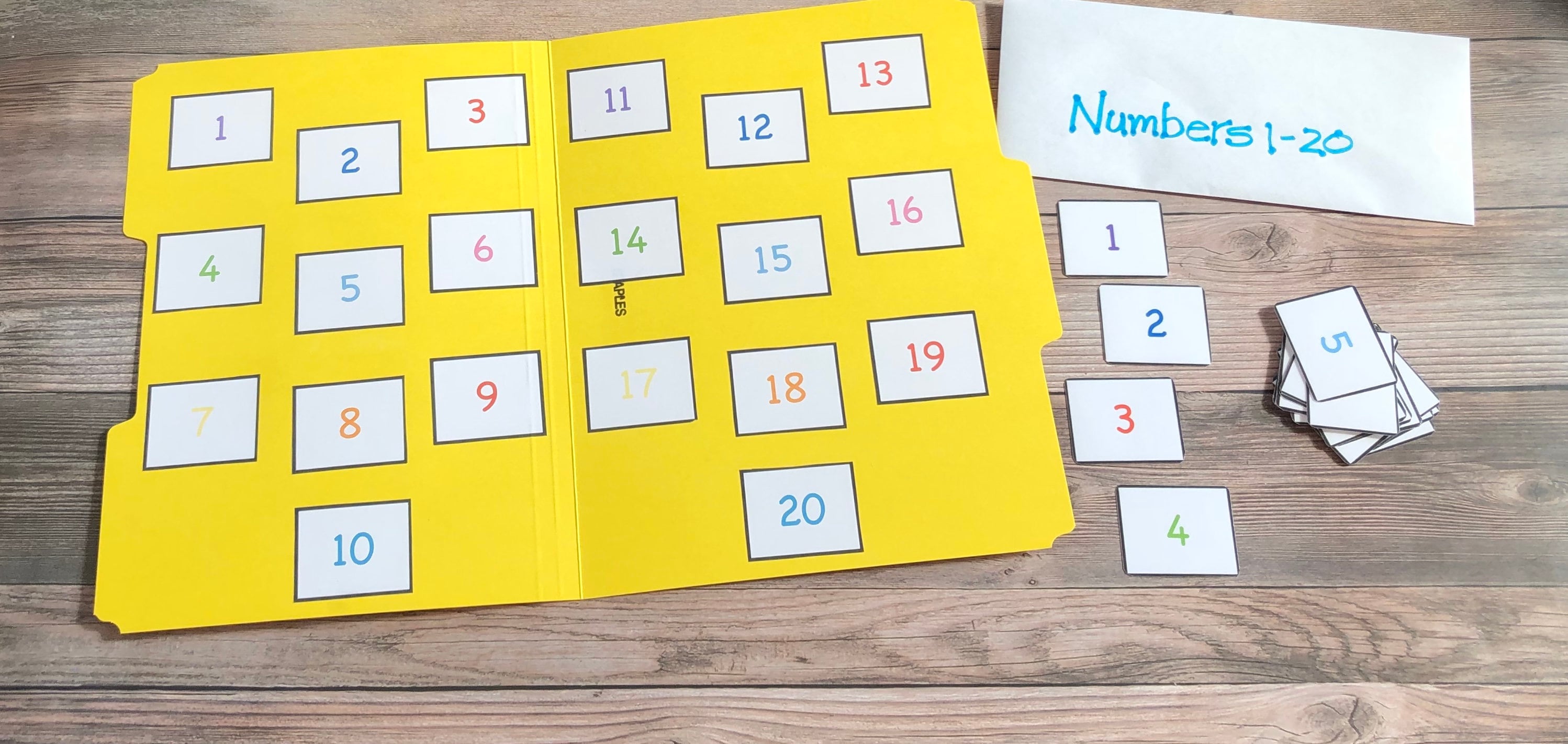 Numbers and Shapes File Folder Games - Matching - Etsy