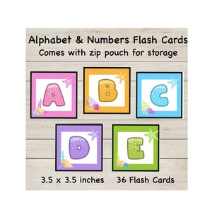 Alphabet Flash Cards and Numbers 1 to 10 Ocean Theme - Etsy