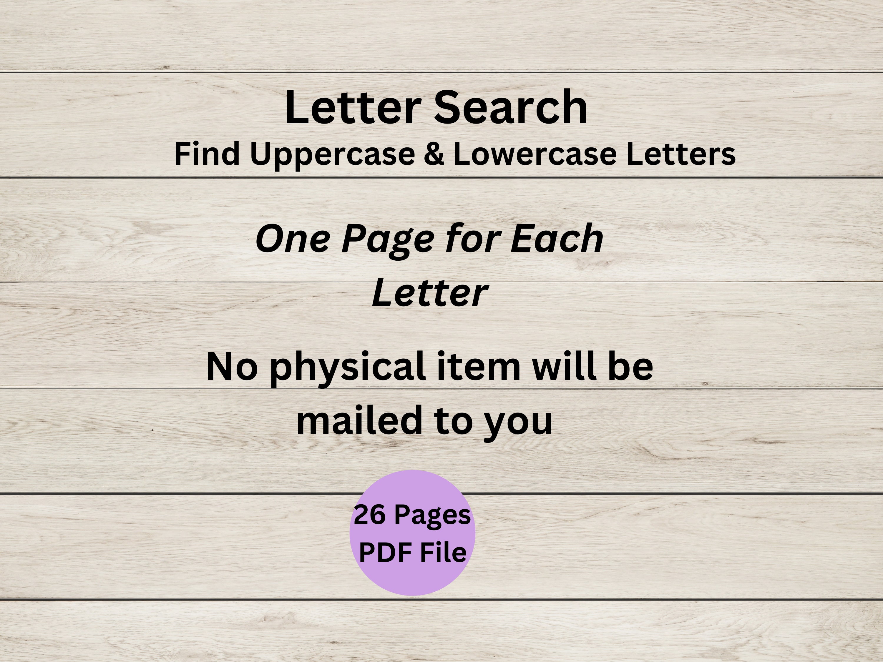 Letter Search Uppercase and Lowercase Letters Alphabet Letter Hunt PDF ...
