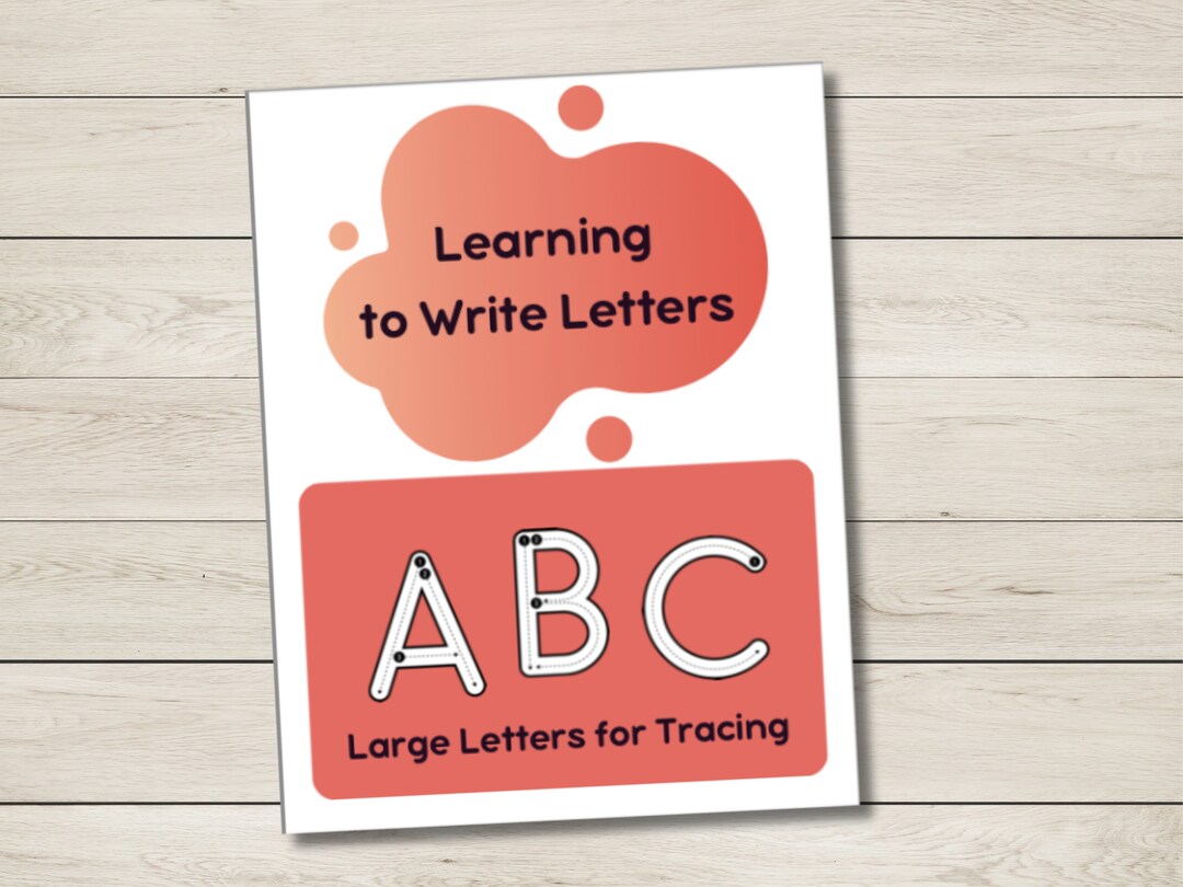 Dry Erase Tracing Letters Workbook large Letters Easy to Trace Pre K ...