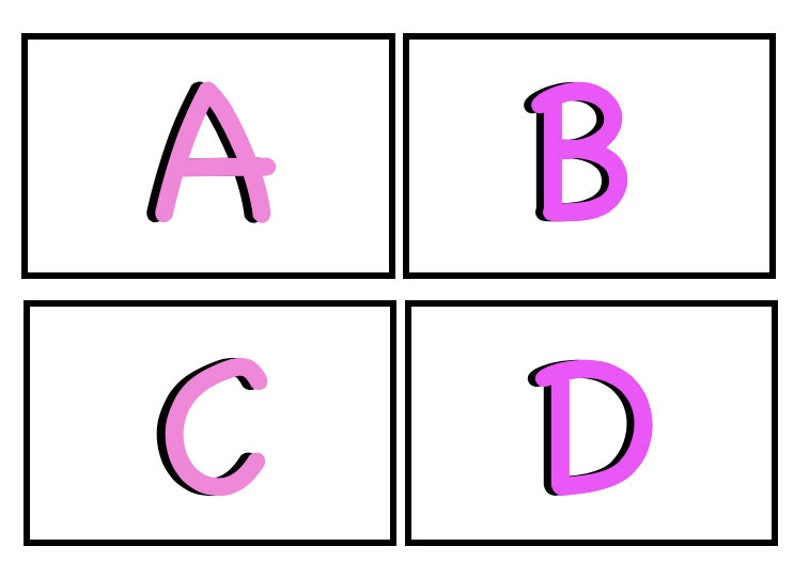 Alphabet Flash Cards - Match Uppercase and Lowercase Letters - Choose a ...