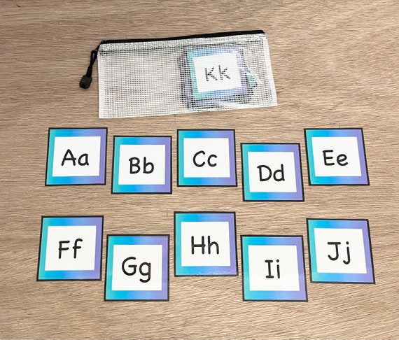 Alphabet Flash Cards 3x3 Inch Size Laminated Comes With Zip - Etsy UK