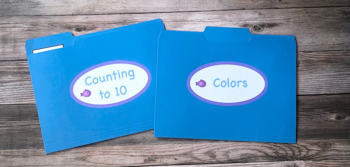 Counting and Colors File Folder Games Counting to 10 - Etsy