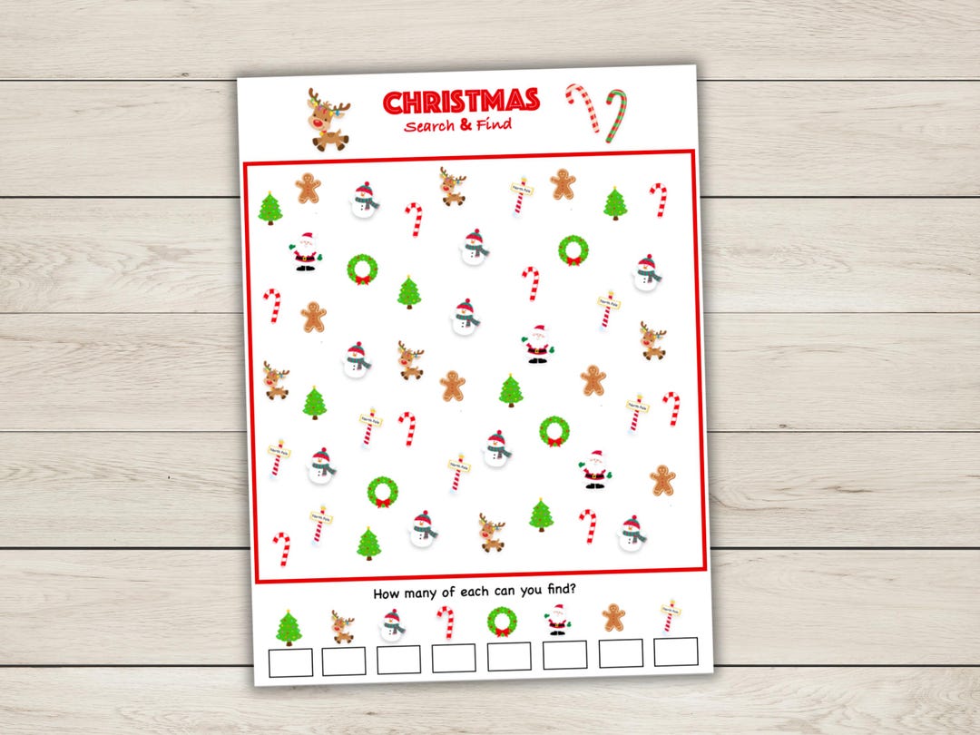 Christmas I Spy Game - Kids Search and Find Activity - Party Game ...