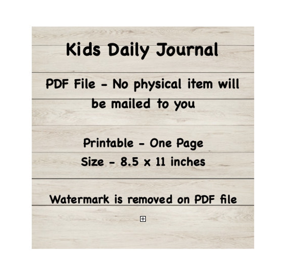 Kids Printable Daily Journal - My Day Journal Prompts - PDF File - Etsy