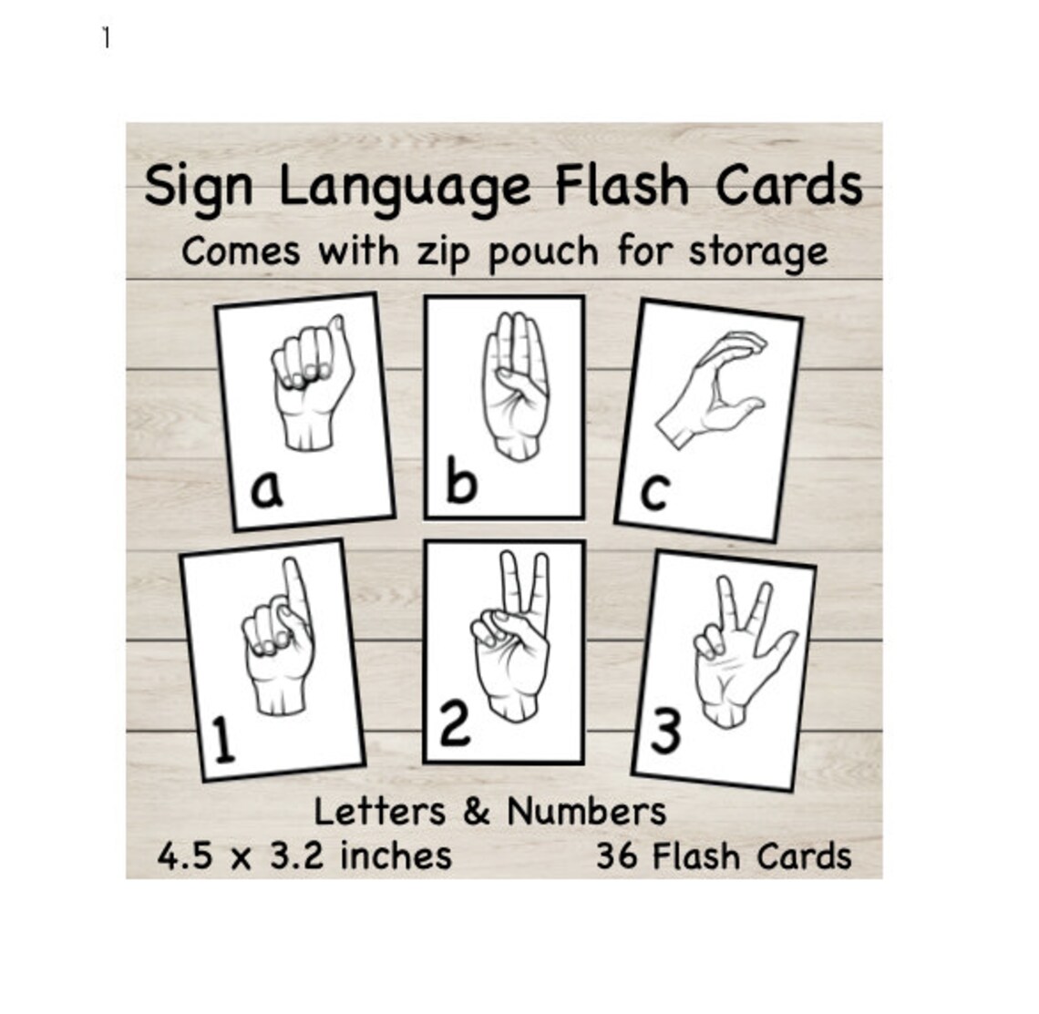 Sign Language Flash Cards Laminated ASL Flash Cards Letters and Numbers ...