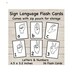Sign Language Flash Cards Laminated ASL Flash Cards Letters and Numbers ...