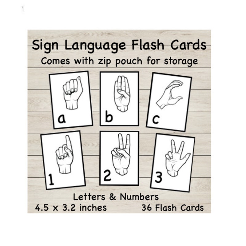 Sign Language Card - Etsy