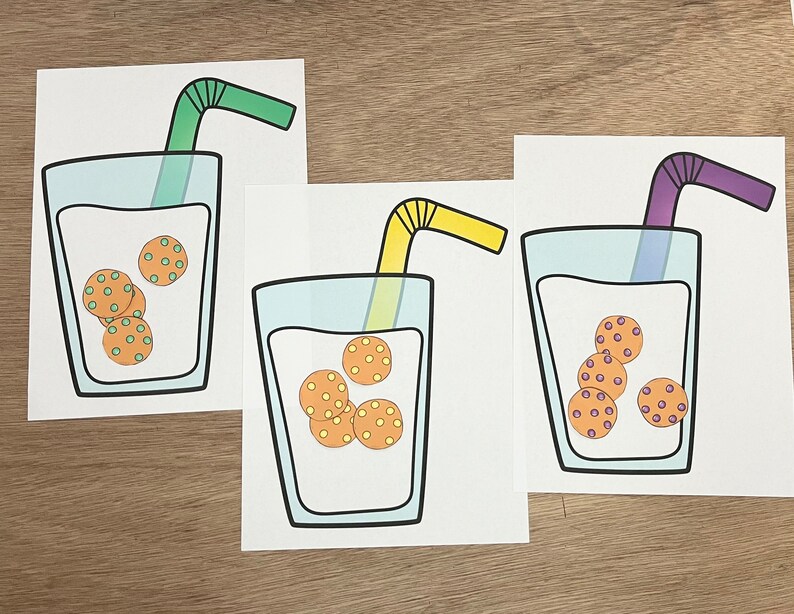 Matching Colors Sorting Colors Game Printable PDF File Milk and Cookies ...