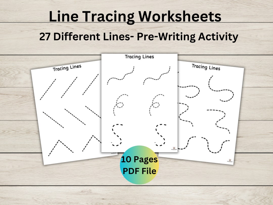 Line Tracing Worksheets - Pre-writing Activity - Pencil Control ...