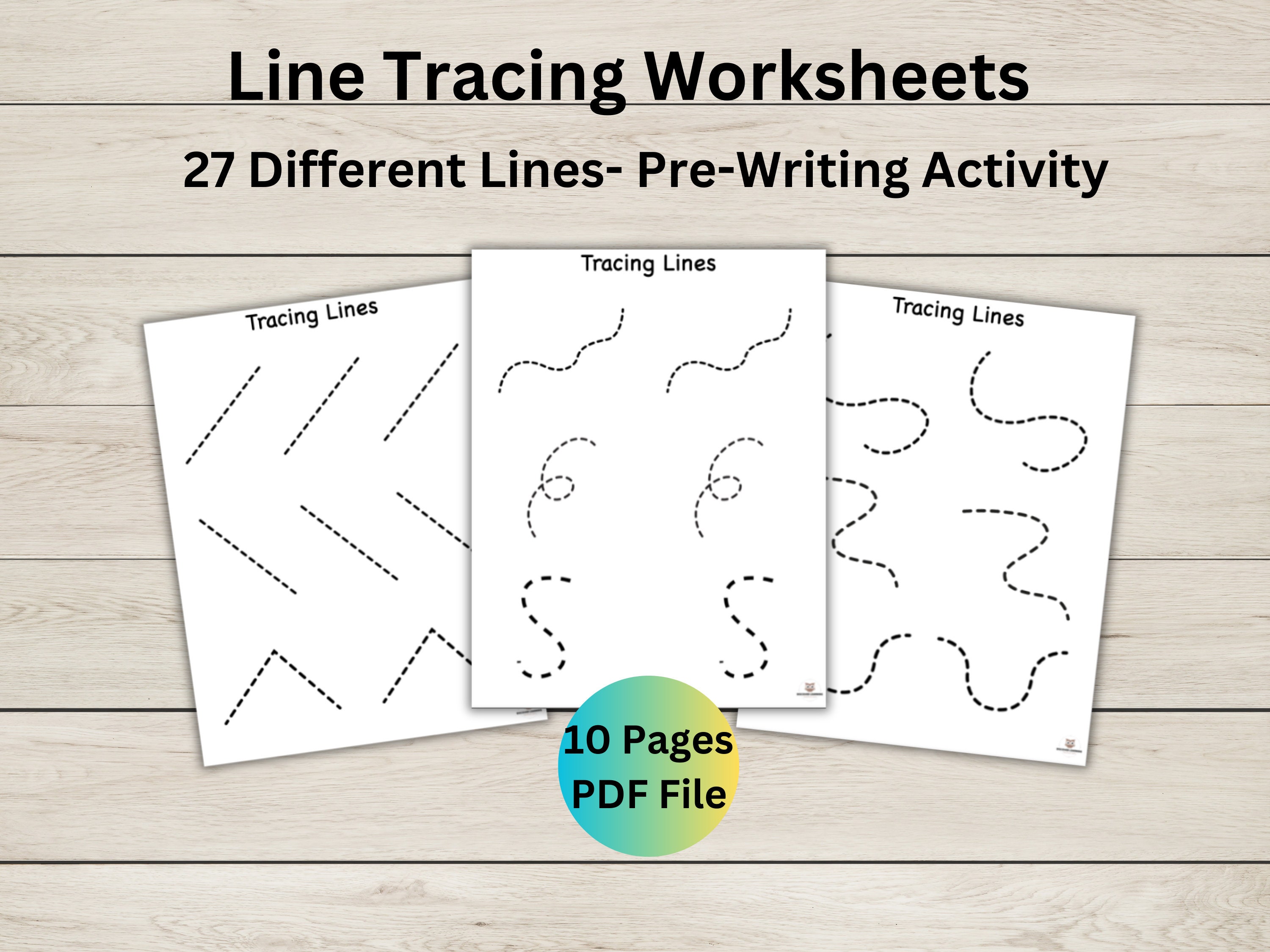 Line Tracing Worksheets - Pre-writing Activity - Pencil Control ...