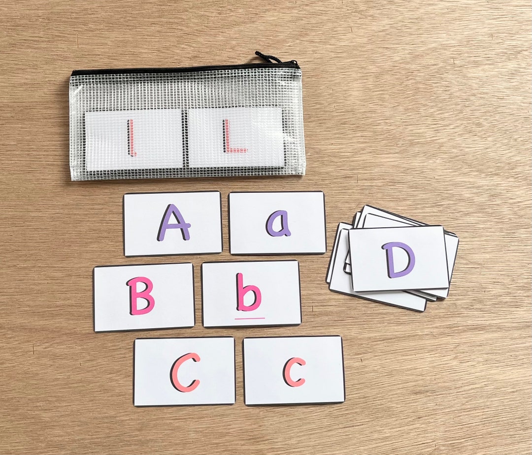 Alphabet Flash Cards - Match Uppercase and Lowercase Letters - Etsy