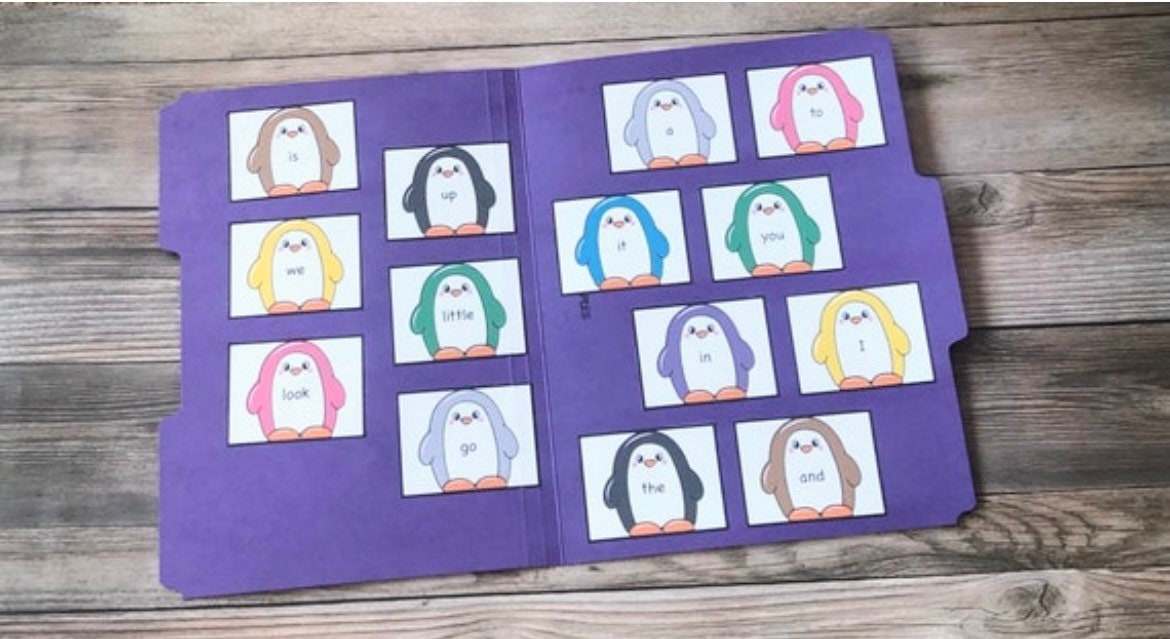 Sight Words File Folder Games: Dolch List, Set of 3 - Etsy
