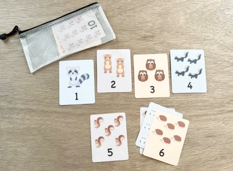 Numbers Flash Cards - Counting to 10 - Animals - Counting Flash Cards ...
