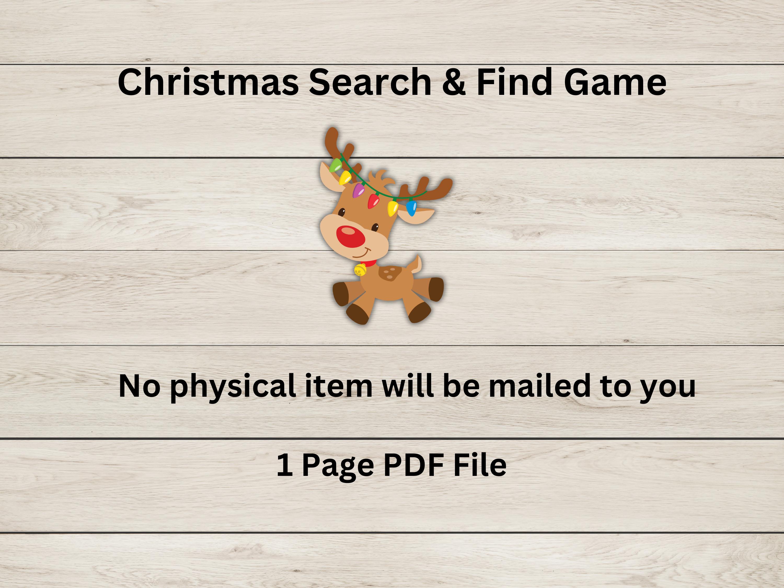 Christmas I Spy Game - Kids Search and Find Activity - Party Game ...