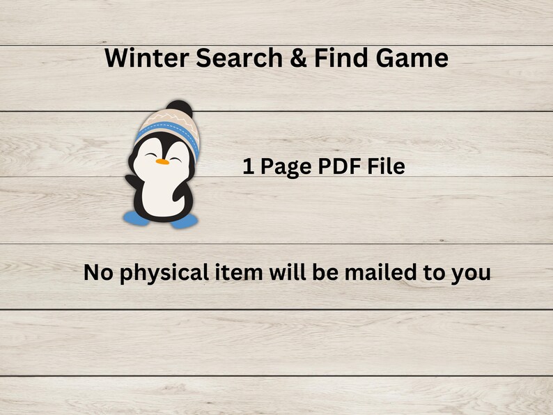 Winter Search and Find Game - Instant Download - I Spy Game - Printable ...