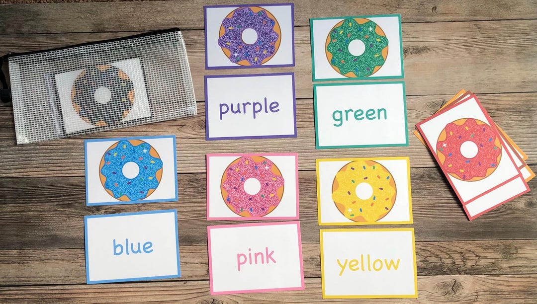 Colors Flash Cards - Laminated, 10 Different Colors, Comes With Zip ...