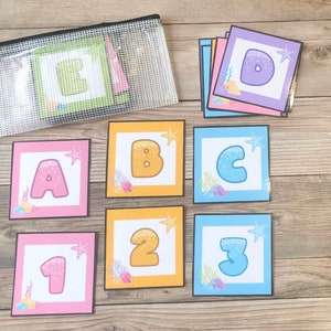 Alphabet Flash Cards and Numbers 1 to 10 Ocean Theme Laminated, Comes ...