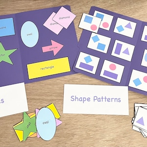 Set of 10 File Folder Games - Colors Letters Shapes - Preschool ...