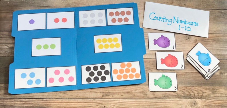 Counting and Colors File Folder Games Counting to 10 - Etsy