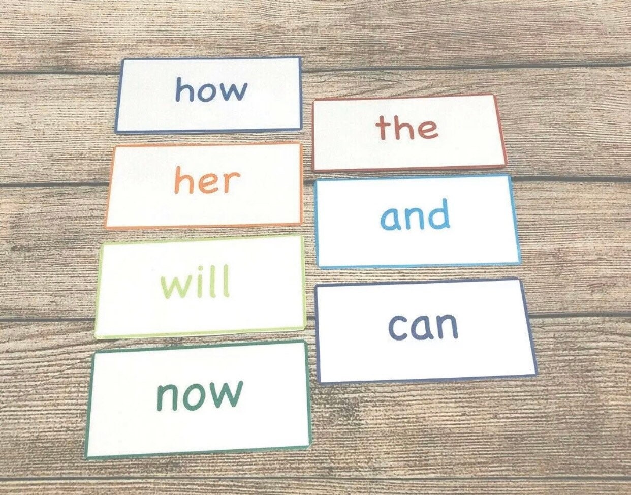 Three Letter Sight Words Flash Cards, Laminated Comes With Zip Pouch ...