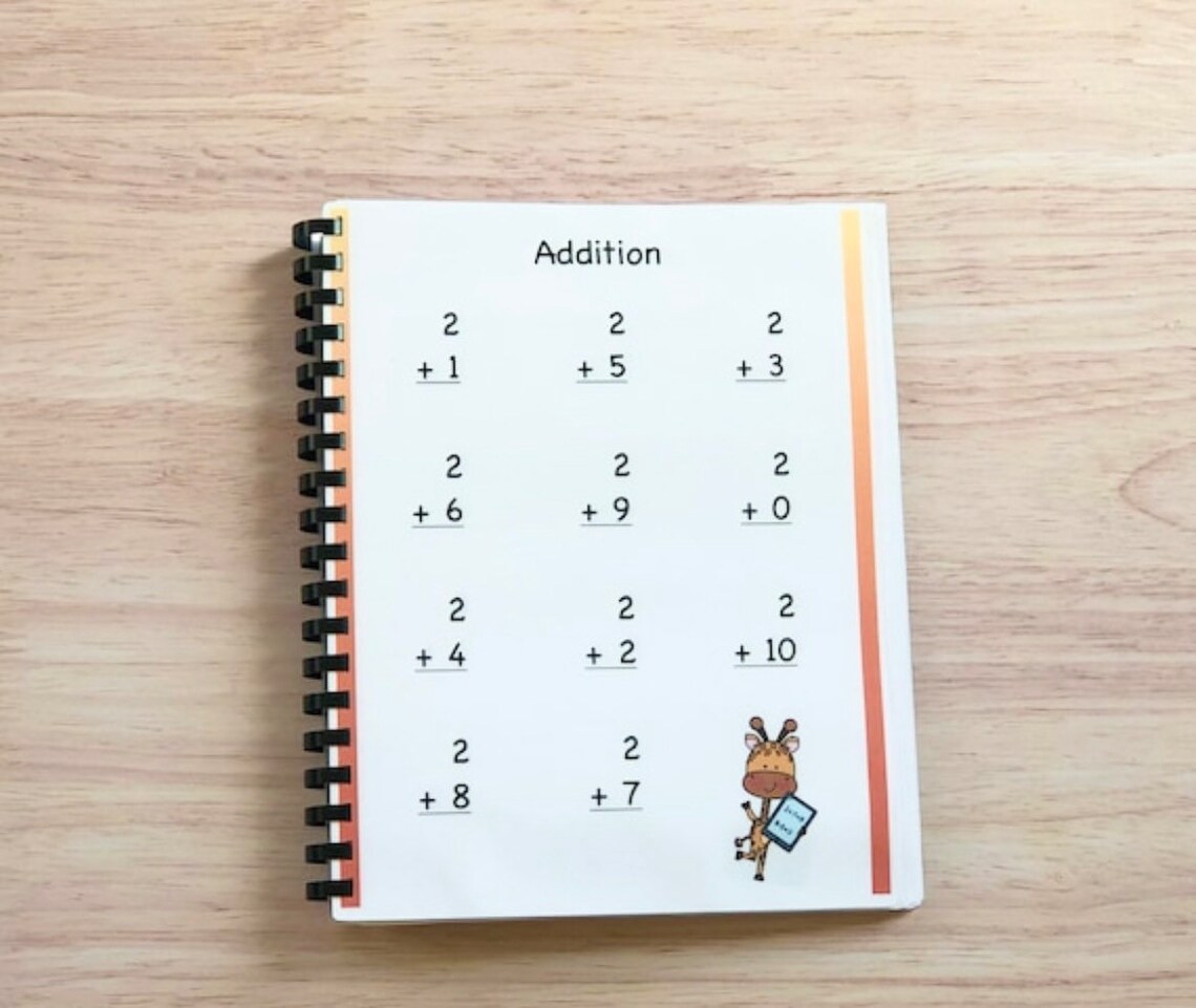 Dry Erase Addition & Subtraction Workbook Numbers 1 to 10 Dry Erase or ...