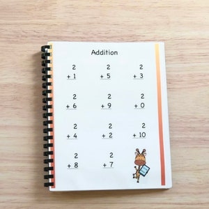 Dry Erase Addition & Subtraction Workbook Numbers 1 to 10 Dry Erase or ...
