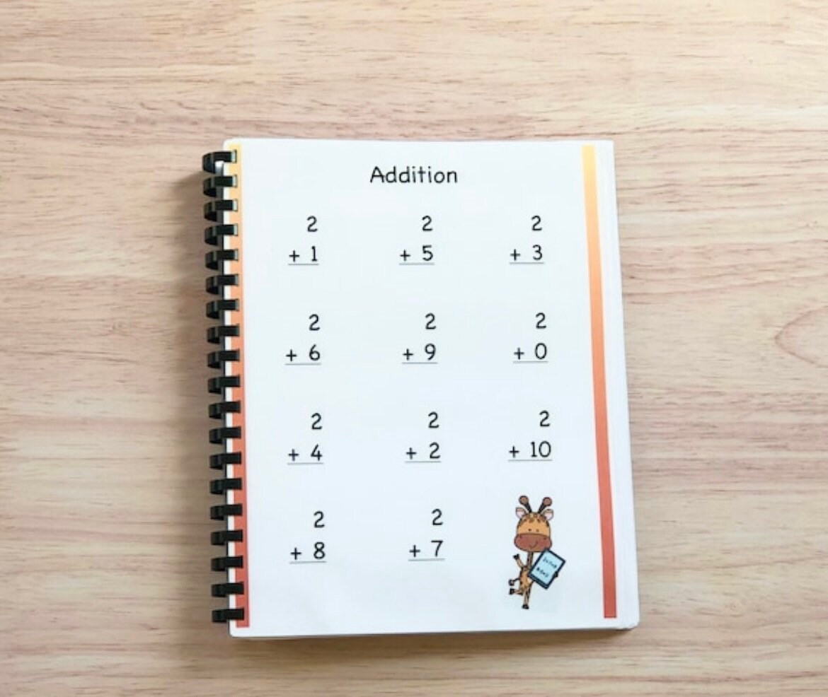 Dry Erase Addition & Subtraction Workbook Numbers 1 to 10 Dry Erase or ...