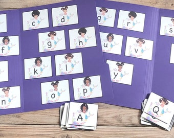 Alphabet File Folder Games Match Upper Lower Case Letters | Etsy