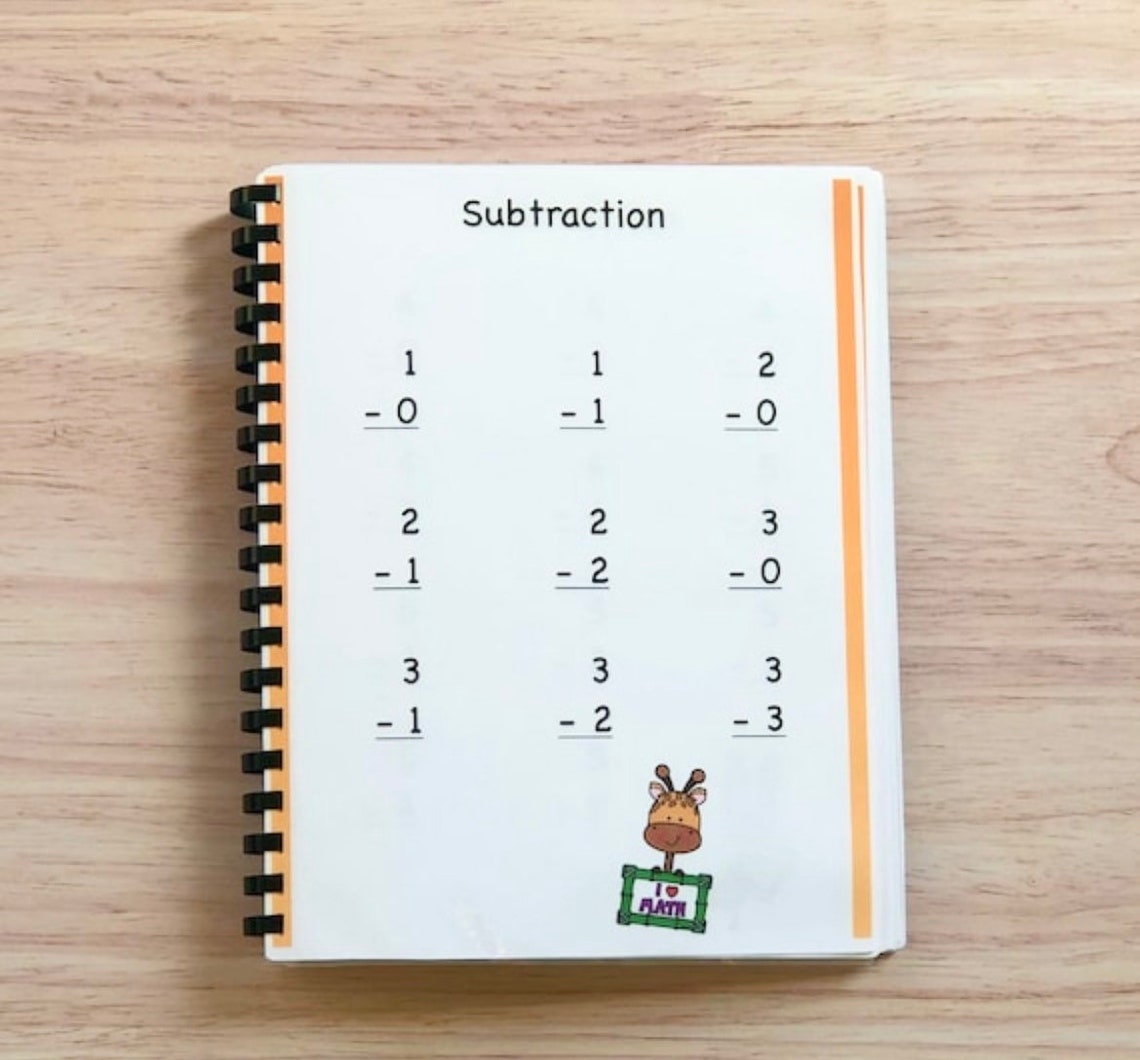 Dry Erase Addition & Subtraction Workbook Numbers 1 to 10 Dry Erase or ...