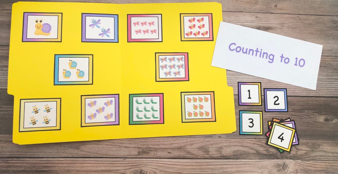 Counting File Folder Game - Numbers to 10 - Counting Bugs - Etsy