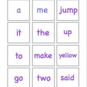 Sight Words Bingo 30 Different Game Boards Call Cards and - Etsy