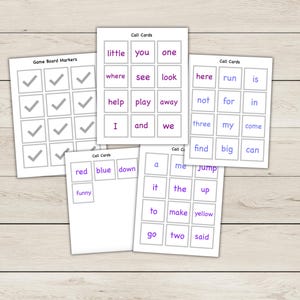 Sight Words Bingo - 30 Different Game Boards - Call Cards and Game ...