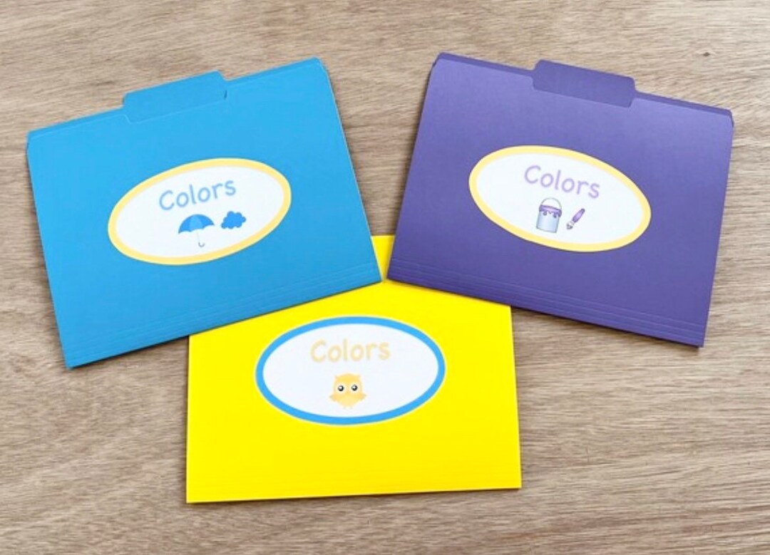 Colors File Folder Games - Identifying Colors, Matching and Color Names ...