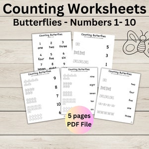 Counting Worksheets - Numbers 1 to 10 - Printable Worksheets - Math ...