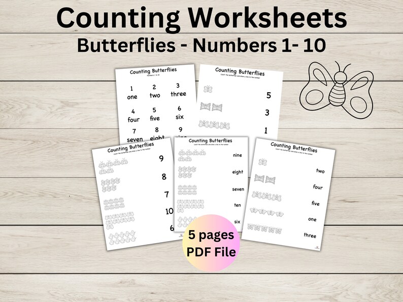 Counting Worksheets - Numbers 1 to 10 - Printable Worksheets - Math ...