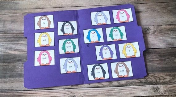 Sight Words File Folder Games 40 Words From Dolch List Three | Etsy
