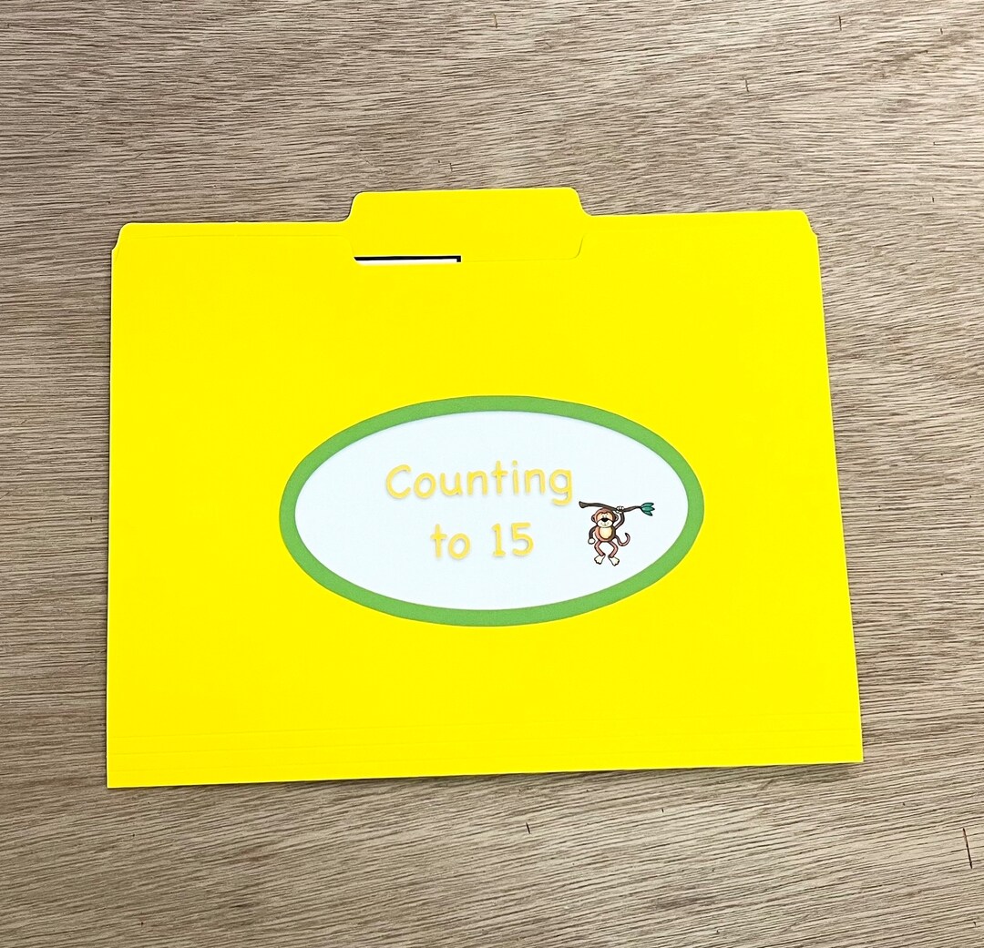 Counting File Folder Game 1 to 15 Zoo Animals - Etsy